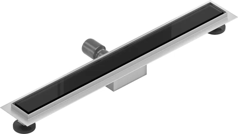 Mexen Flat MGB lineární odtok 70 cm, černé sklo - 1026070-15