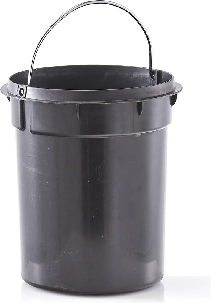 Koupelnový odpadkový koš z kovu a bambusu, Ø 16,8 cm, zelený