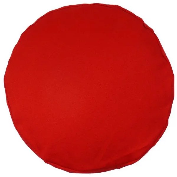 S radostí - vlastní výroba Pohankový sedák jednobarevný - červený Velikost: ∅30 x v18 cm