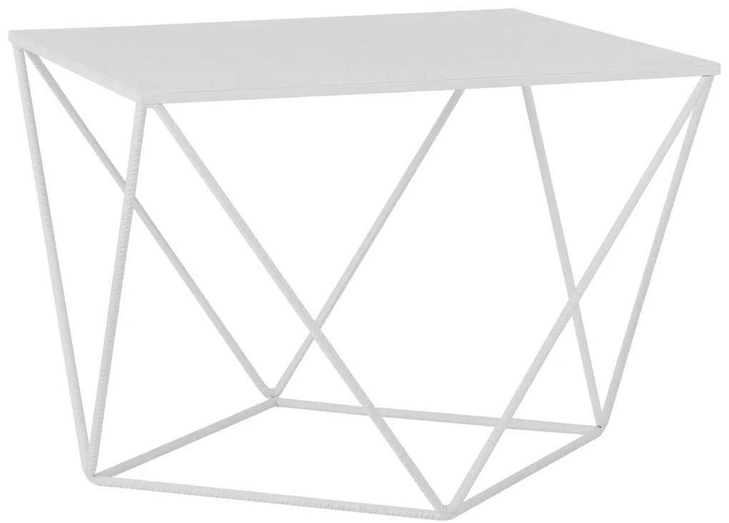 OnaDnes -20% Nordic Design Bílý kovový konferenční stolek Deryl 60 x 60 cm