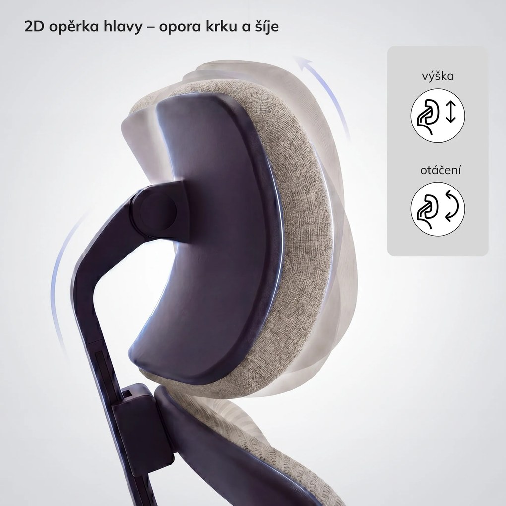 Ergonomická kancelářská židle světle béžová AXIS