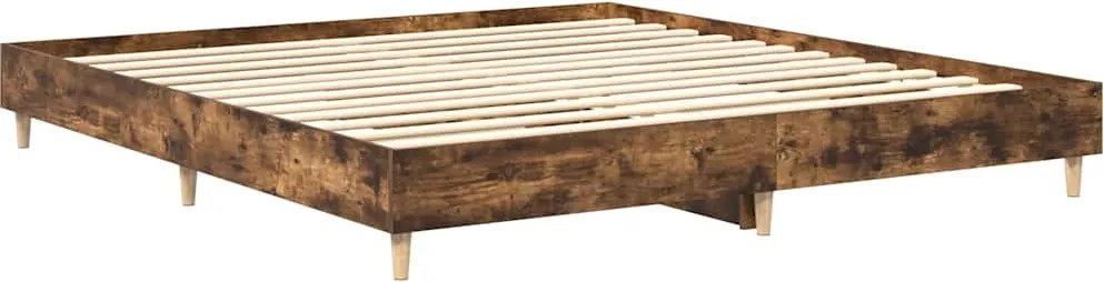 Rám postele bez matrace Kouřový dub 200x200 cm kompozitní dřevo 3328703