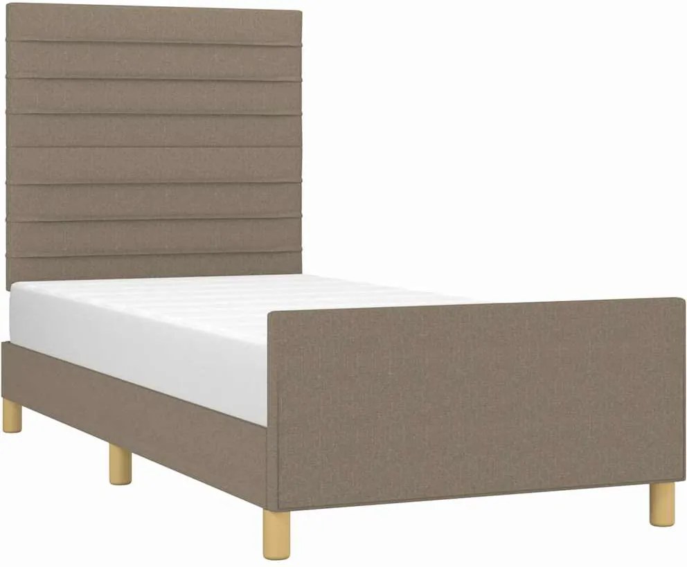 Rám postele bez matrací taupe 90x200 cm textil 3125110