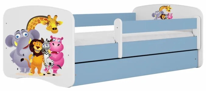 KOCOT KIDS Postel - BABYDREAMS, 70x140 cm, matná bílá/modrá, různé motivy na výběr Motiv: loď, Úložný prostor: bez úložného prostoru