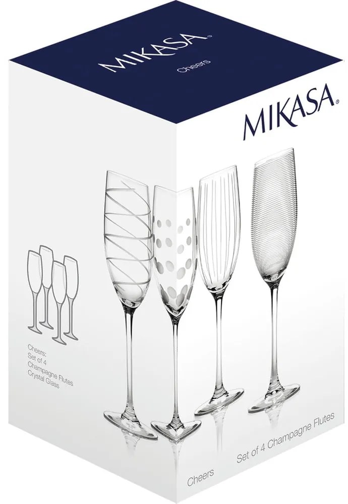 Sklenice na sekt v sadě 4 ks 250 ml Cheers - Mikasa