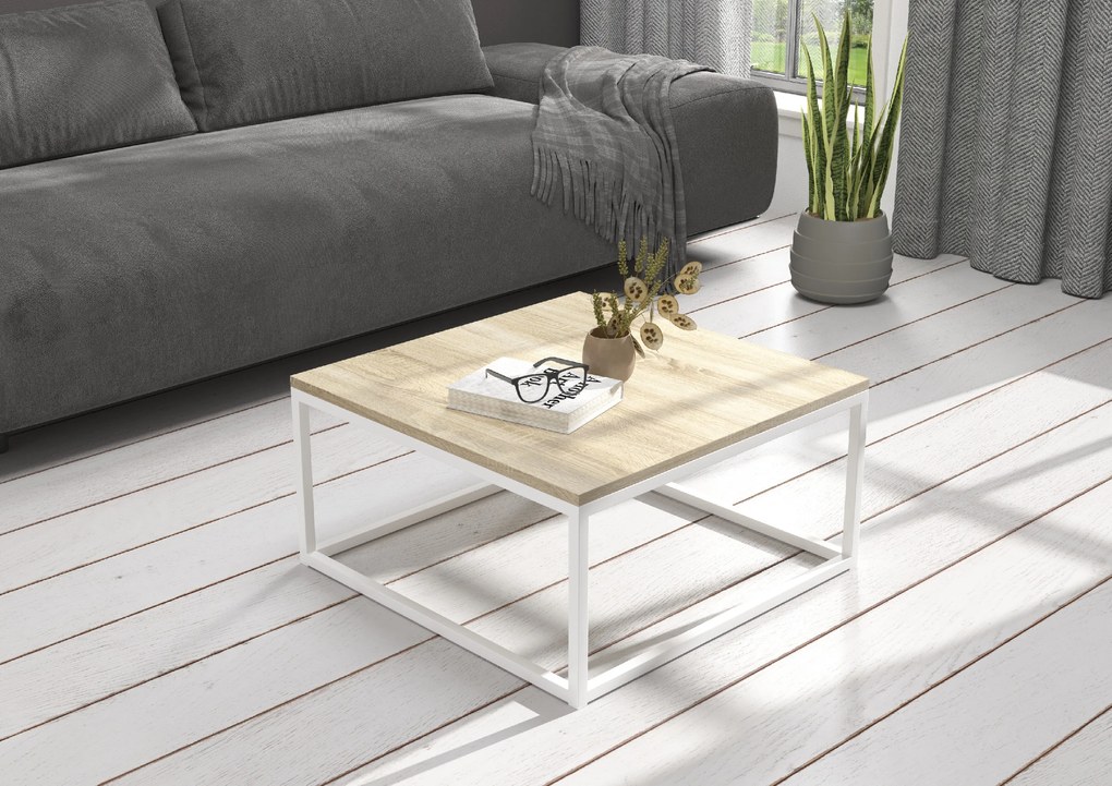 ADRK Furniture Konferenční stolek BELTEN 65x65 CT-BEL-W-S