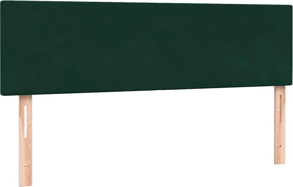 Box spring postel s matrací tmavě zelená 160x220 cm samet 3316074