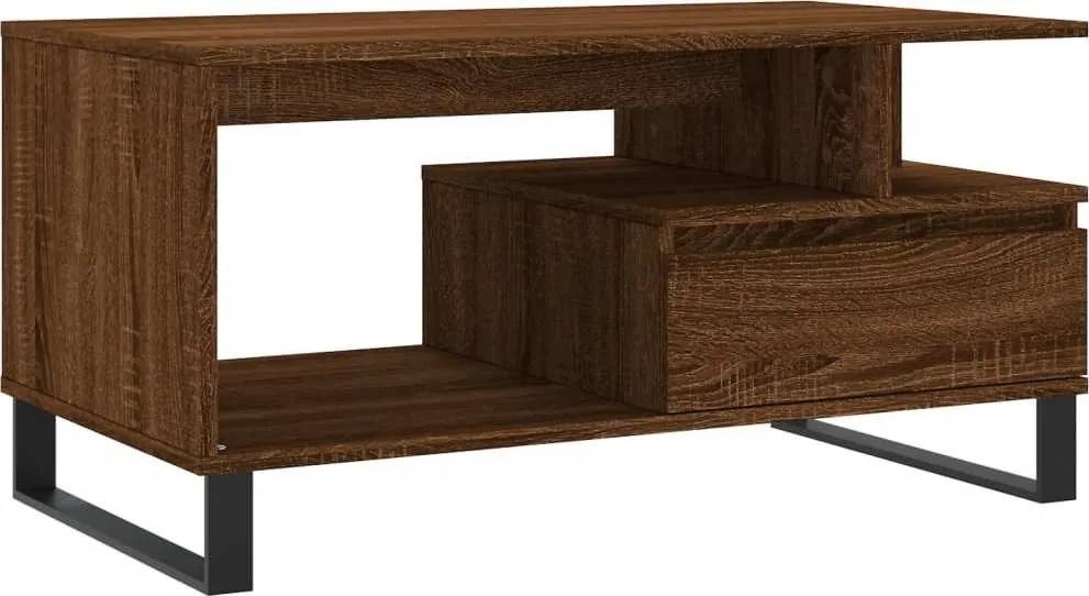 vidaXL Konferenční stolek 90 x 49 x 45 cm kompozitní dřevo [831035] Barva: dub sonoma