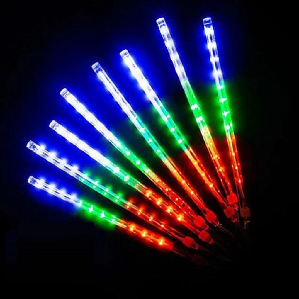 Vánoční LED kapající rampouchy - 8ks, 30cm, různé barvy na výběr Barva: Studená bílá
