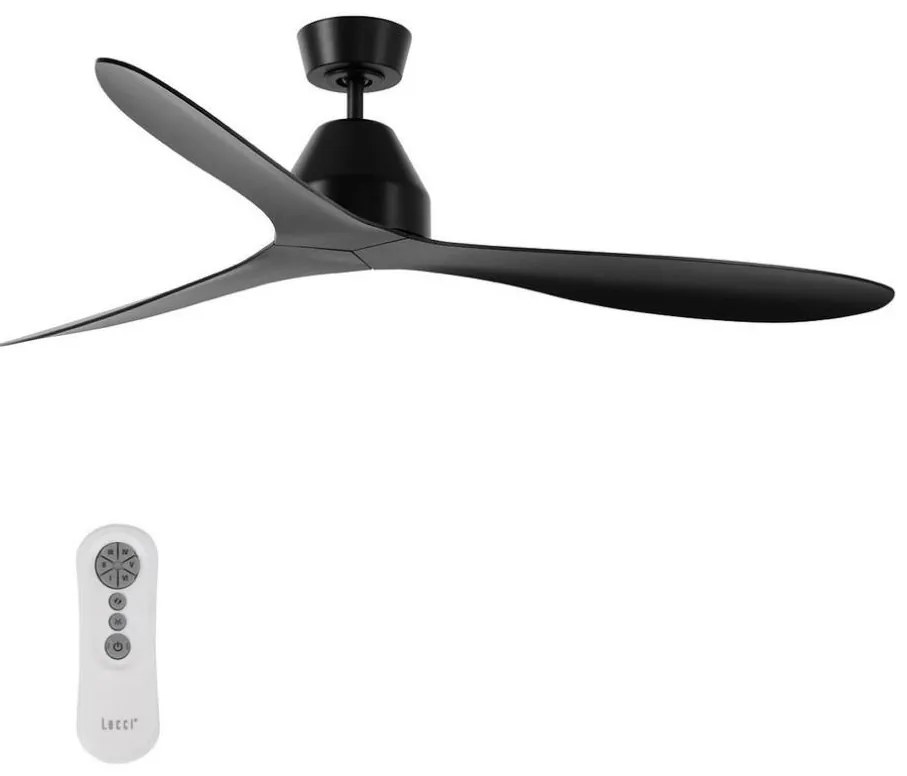 Lucci air 213041 - Stropní ventilátor WHITEHAVEN černá + dálkové ovládání 213041