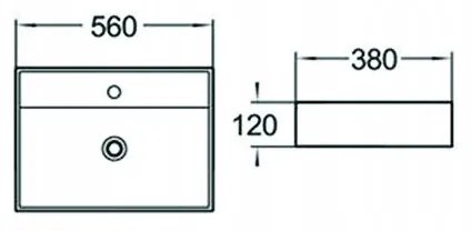 Mexen BLANCA umyvadlo, 56x38 cm, bílá, 21105600