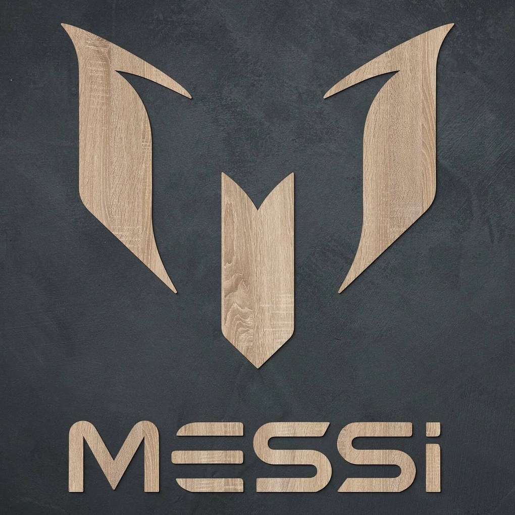 DUBLEZ | Dřevěné logo fotbalisty - Messi