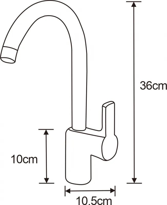Mexen EBRO - Vysoká dřezová baterie, Černá, 671500-70