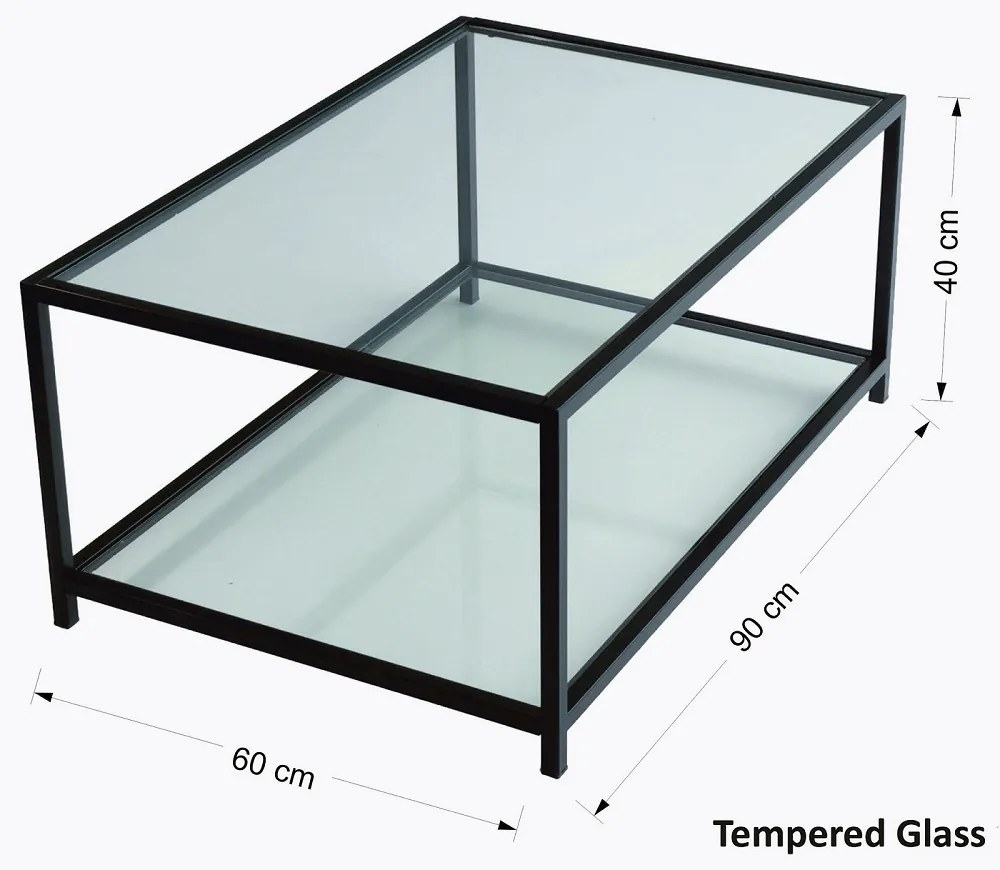 Designový konferenční stolek Kainoa 90 cm černý