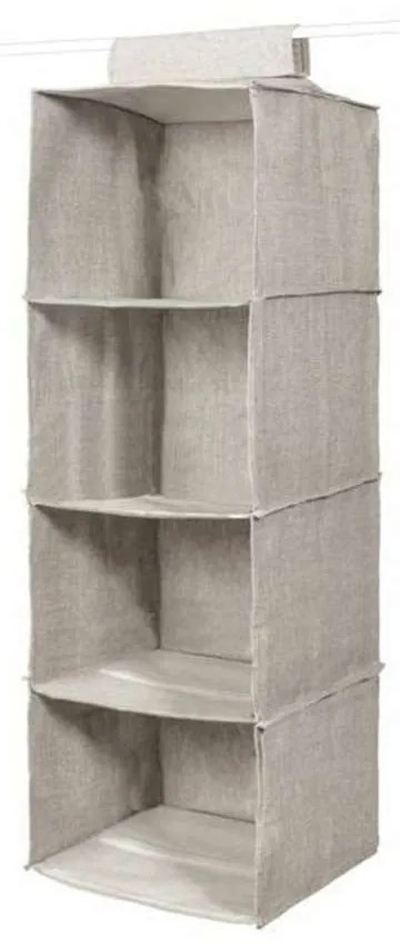 Compactor - Závěsný organizér 30x30x94 cm, 4 přihrádky, šedá RAN10115