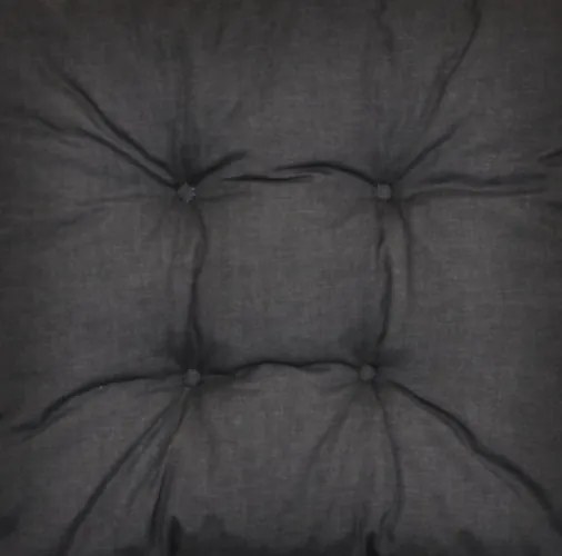 Ratanová sedací souprava s polstry - tmavě šedý melír
