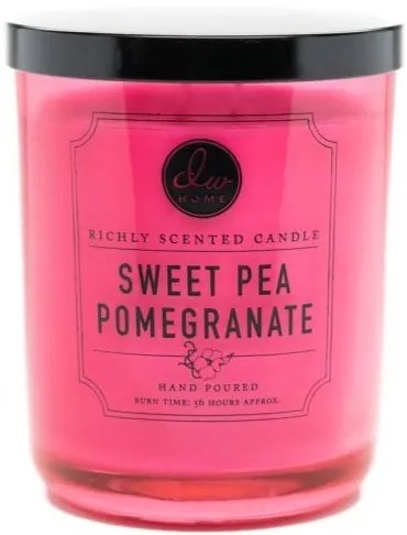 DW Home Vonná svíčka ve skle Granátové jablko a sladký hrášek-Sweet Pea Pomegranate,15oz