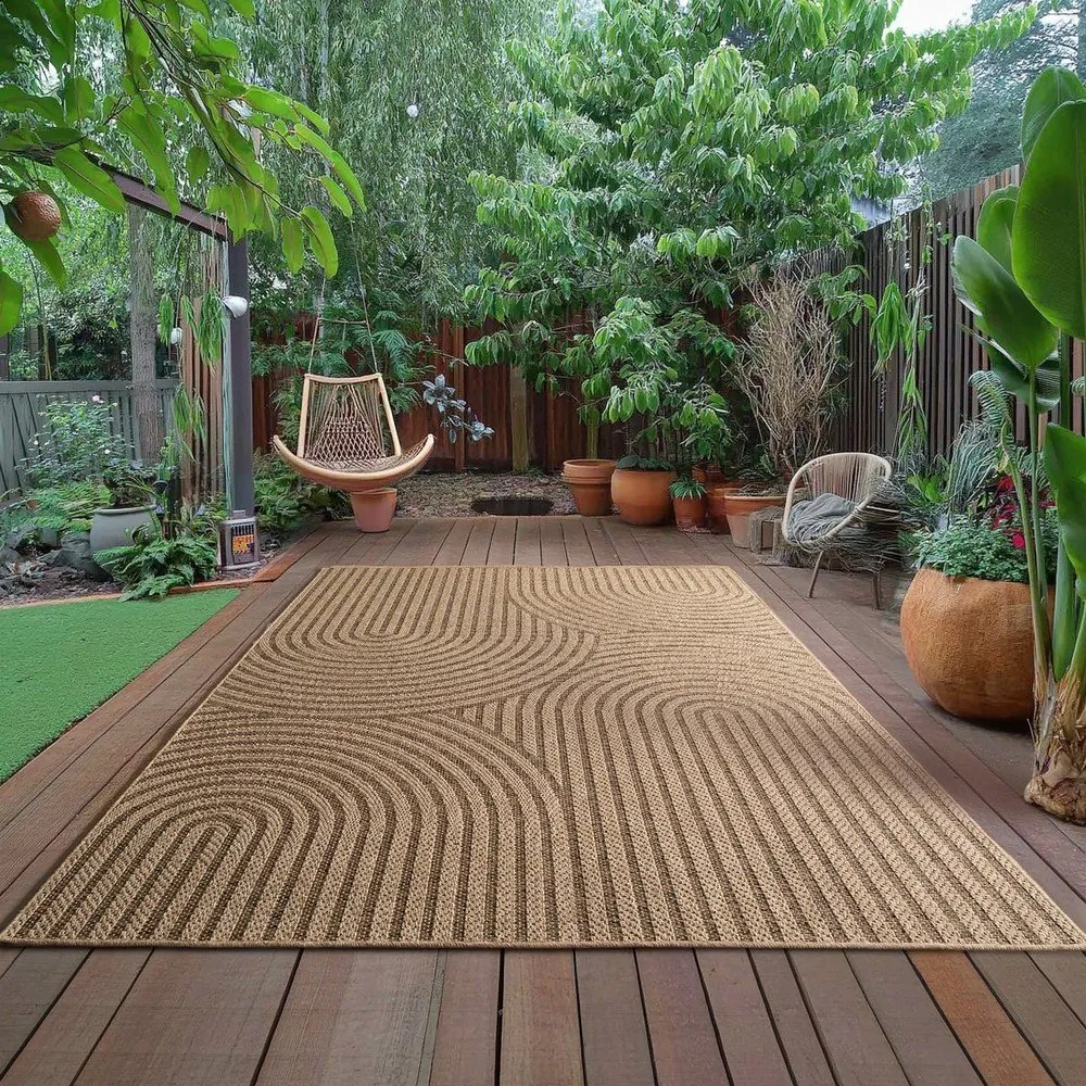 Hnědý vnitřní a venkovní koberec 80x150 cm Timber 1401 – Ayyildiz Carpets