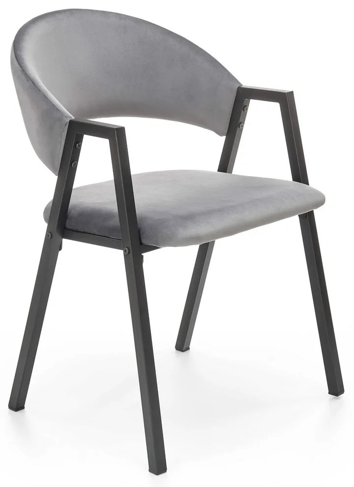 Jídelní židle Zayne, šedá / černá