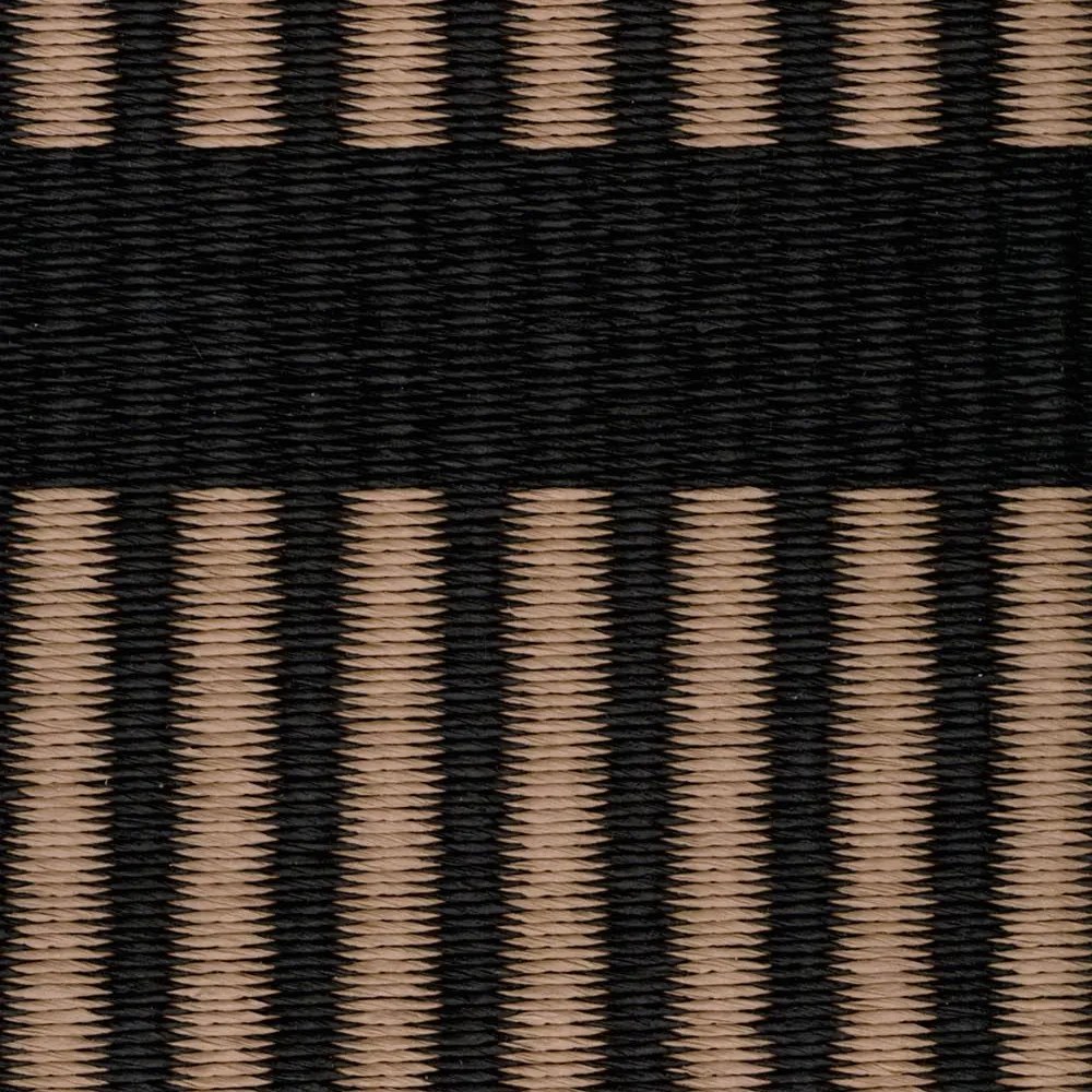 Koberec Cut Stripe: Černo-hnědá 80x200 cm