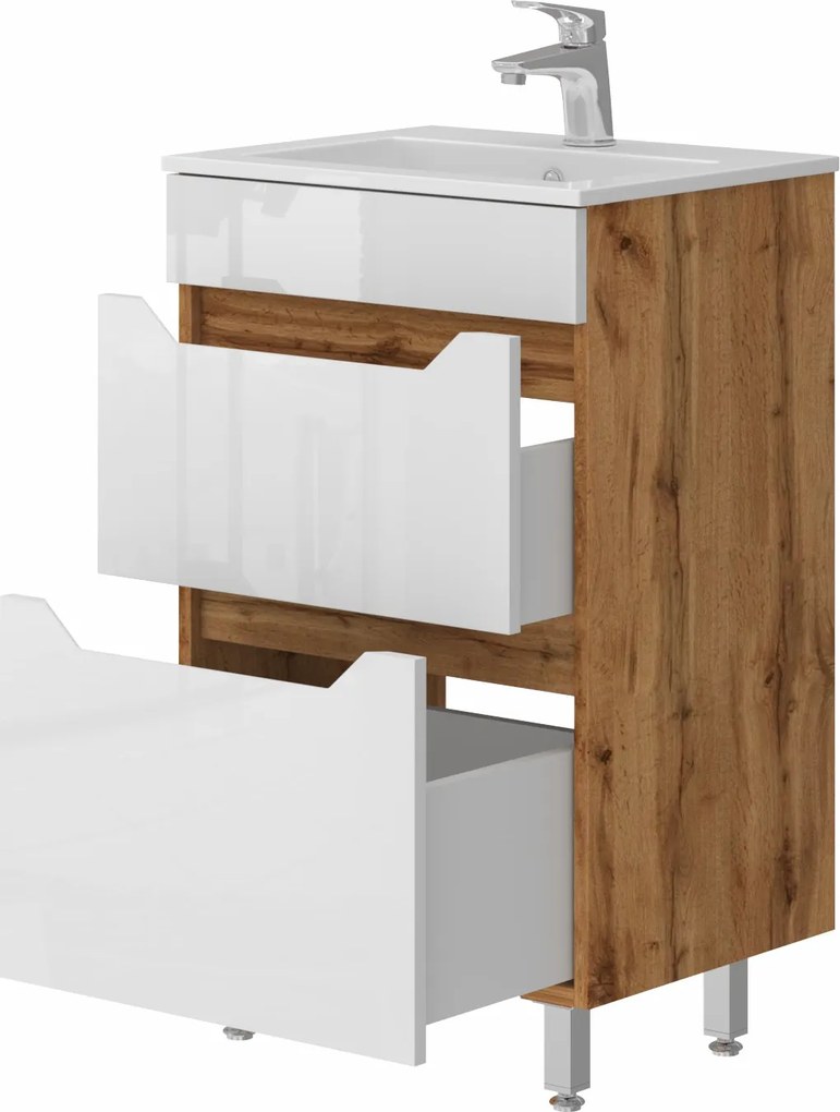 Lavedo Neo Wotan Oak 50 koupelnová skříňka s umyvadlem