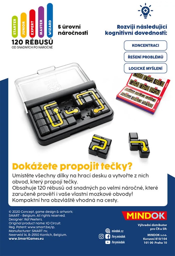 MINDOK HRA IQ Smart Obvody 120 rébusů hlavolam mn503
