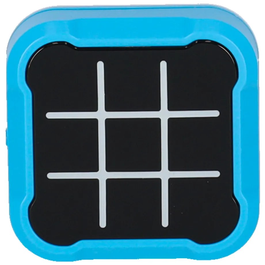 Creative Corner Kruhový kříž křížová elektronická logická hra tic tac toe přenosná konzole modrá