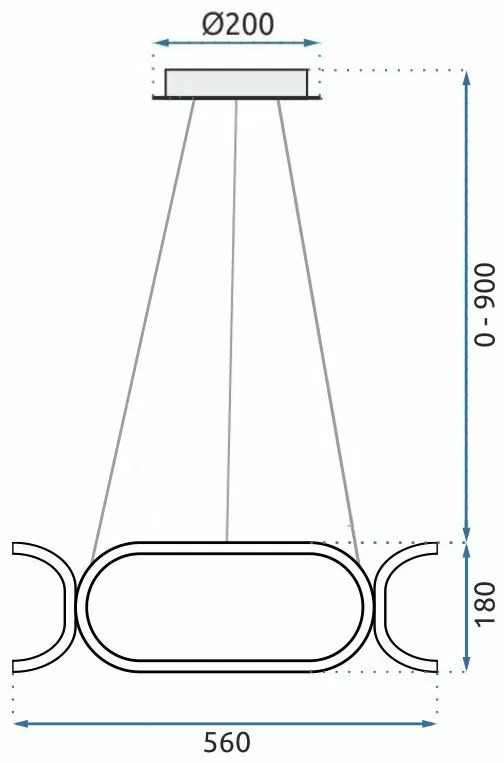 Toolight Stropní svítidlo s dálkovým ovládáním  LED Plafond APP792-CP