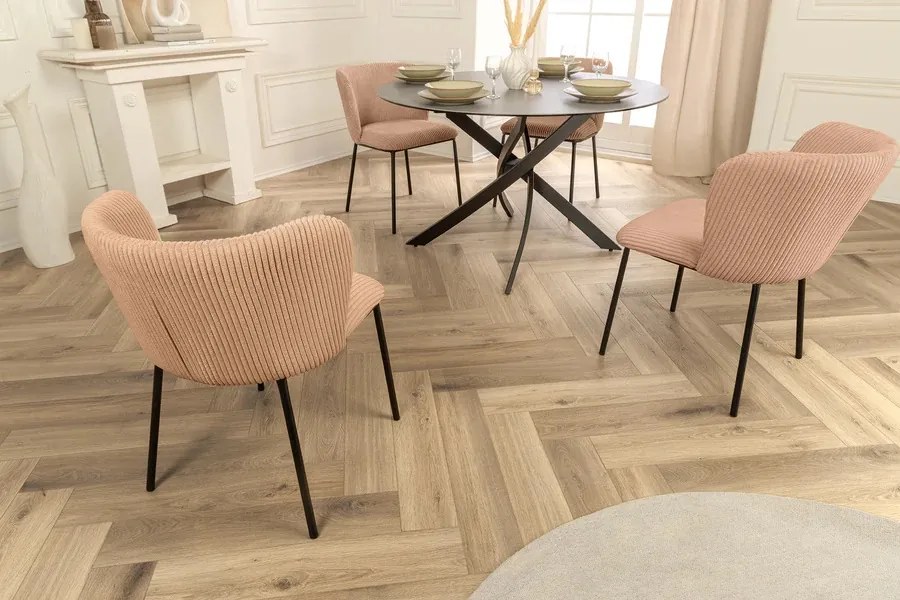Designová jídelní židle Bayram růžová
