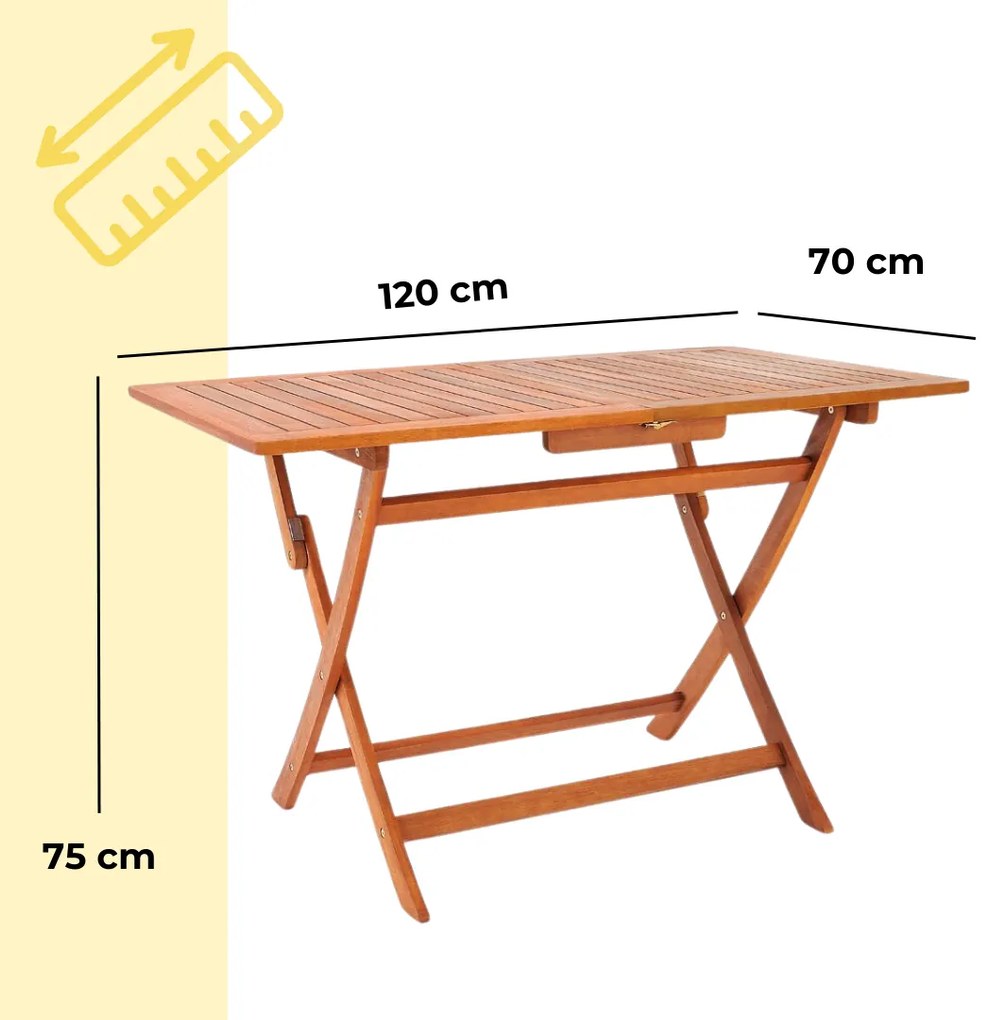 Zahradní sedací souprava SYDNEY, 5-dílná, přírodní dřevo Casaria