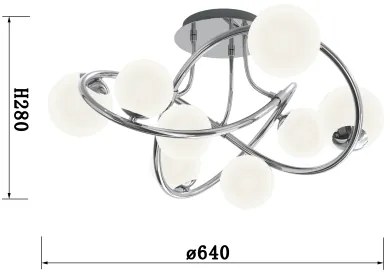 Wofi 9014-807 - LED Přisazený lustr NANCY 8xG9/3,5W/230V lesklý chrom