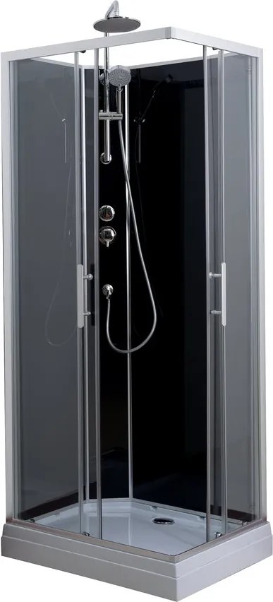 Aqualine Aqualine, GRANVIK obdélníkový sprchový box 800x1200x2180mm, čiré sklo, GG80X120