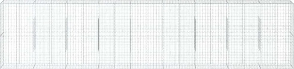 Gabionový koš s víkem 900 x 50 x 200 cm pozinkované železo 3295174