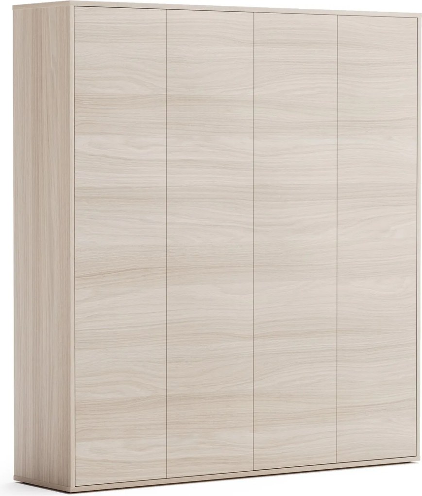 Kancelářská spisová skříň BLOCK, 4x dveře, 1600 x 400 x 1748 mm, dub přírodní