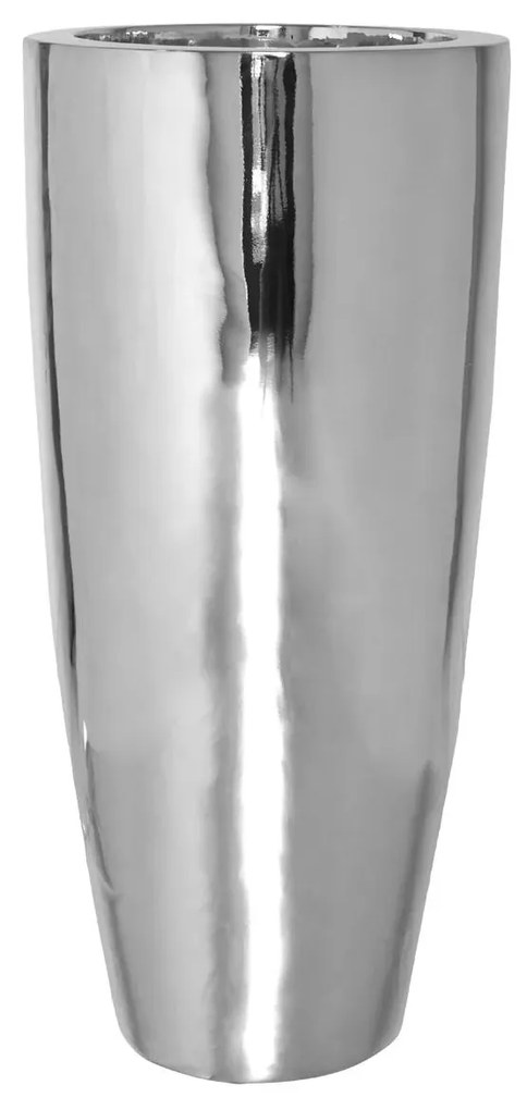 Květináč Dax, barva platinum/stříbrná, více velikostí - PotteryPots Velikost: XL - v. 100 cm, ⌀ 47 cm