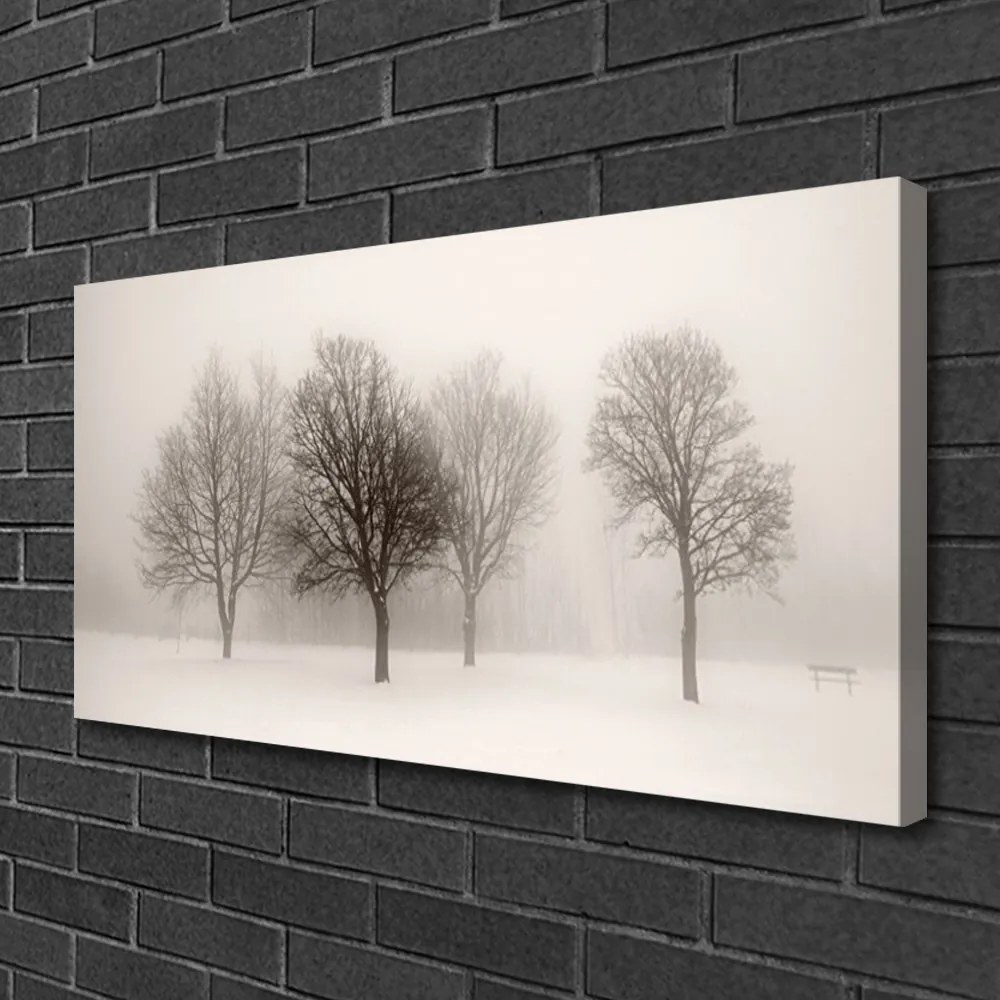 Obraz na plátně Sníh Stromy Krajina 140x70 cm