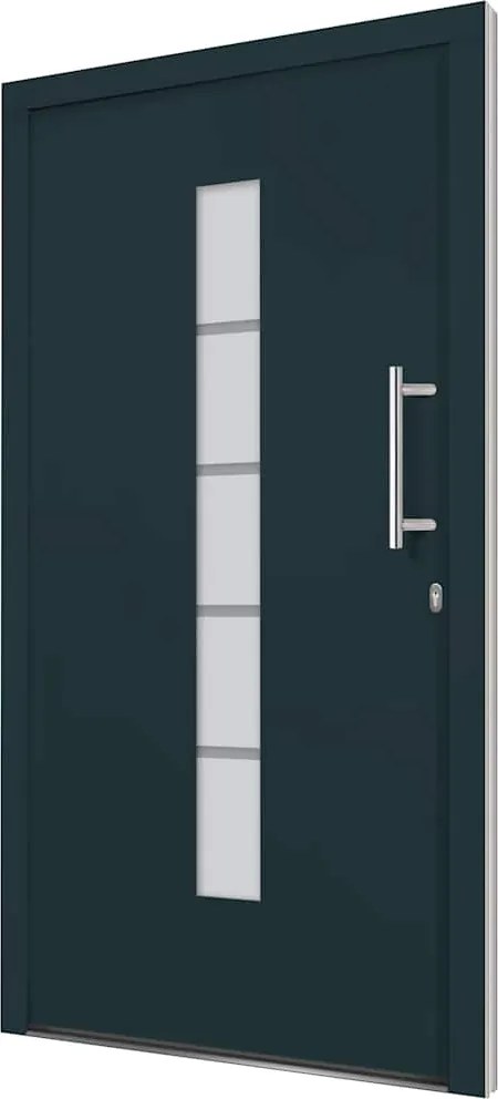 Vchodové dveře hliník a PVC antracitové 100 x 200 cm 3056812