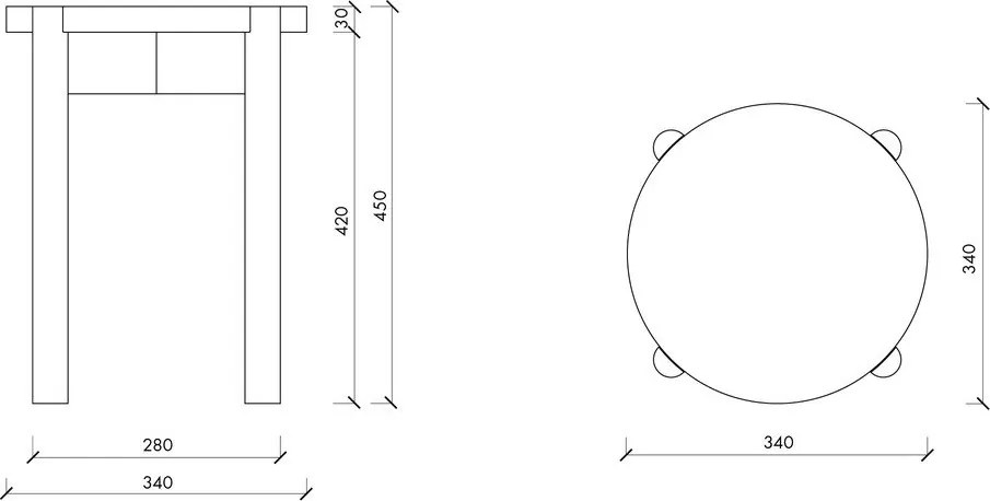 Červená stolička z bukového dřeva Hopp – noo.ma