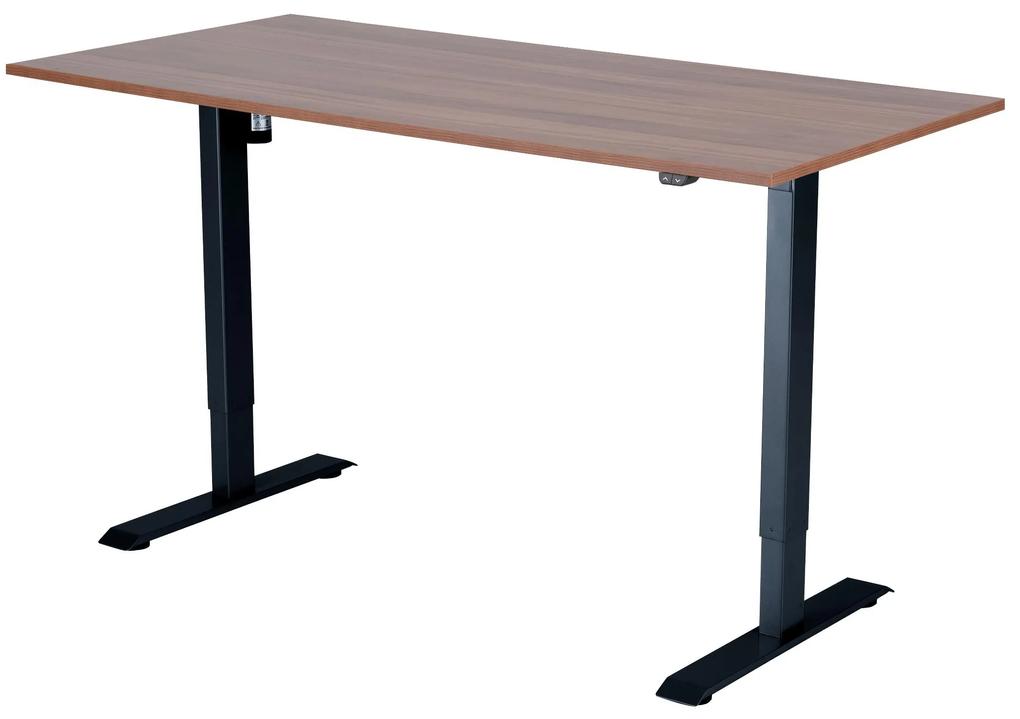 Polohovací stůl Liftor 2segmentové nohy černé,   deska 1600 x 800 x 25 mm ořech