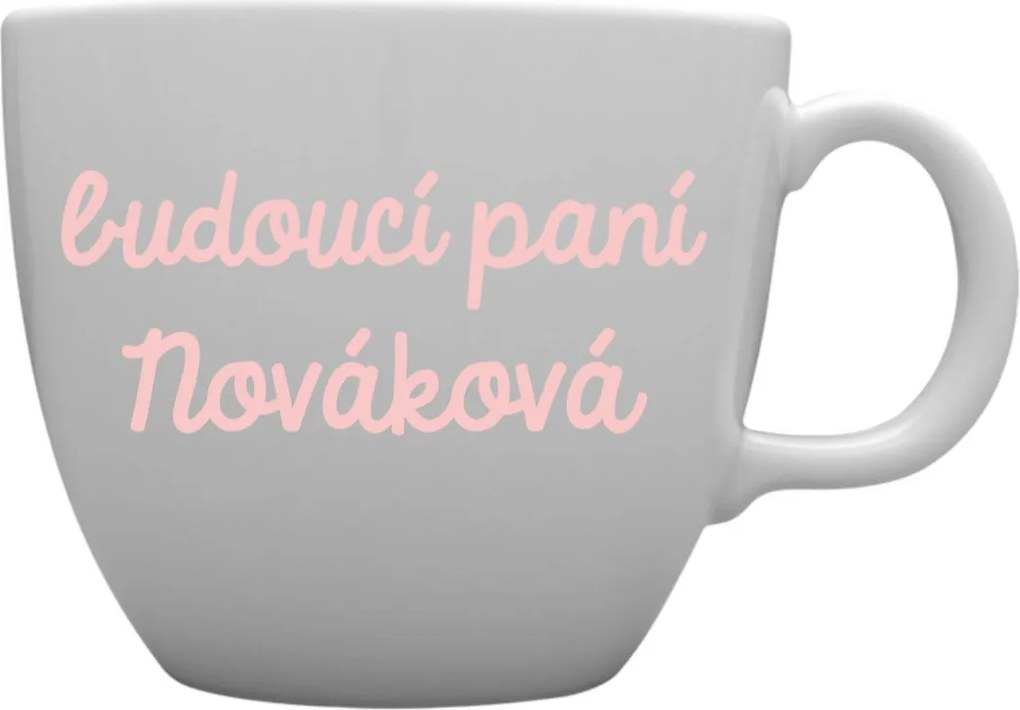 Personalizovaný MEGA XXL keramický hrnek 1 000 ml - budoucí paní