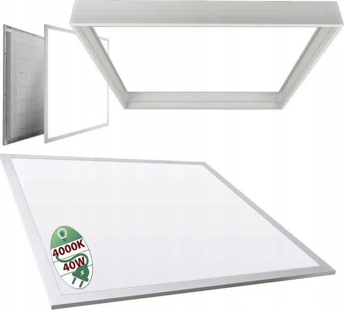 Nástěnný Led panel 40W 60x60 Kaseton Stropní Svítidlo Stropní Svítidlo Neutrální Pvc