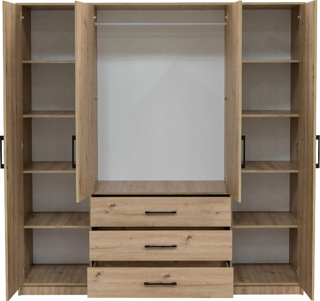 STO Šatní skříň KOS D4 196 cm, Dub Artisan
