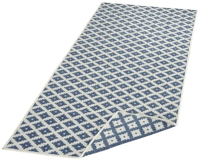 NORTHRUGS - Hanse Home koberce Kusový koberec Twin-Wendeteppiche 103128 blau creme – na ven i na doma - 200x290 cm