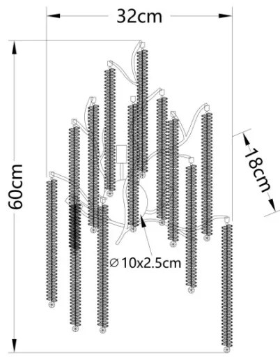 Globo 64137W - LED Nástěnné svítidlo LAVERNE 3xG9/8W/230V