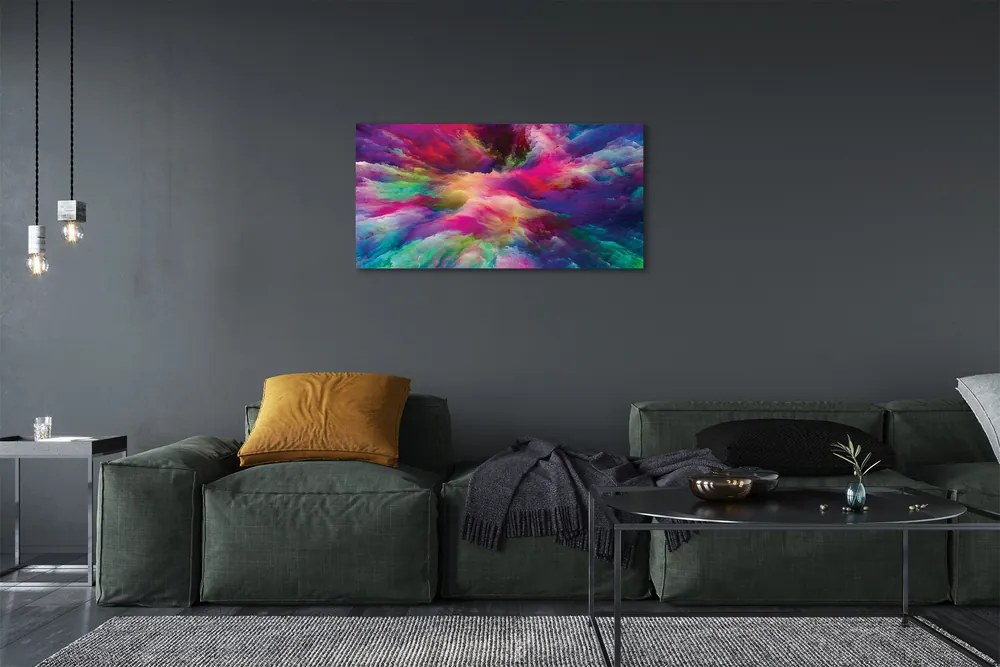 Obrazy na plátně fraktály barevné 125x50 cm