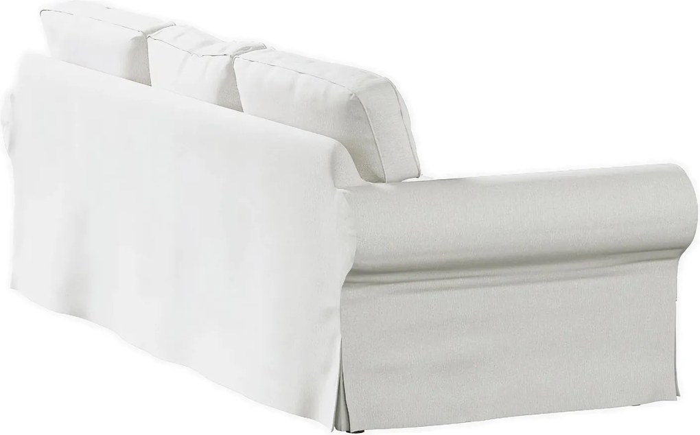 Potah na pohovku IKEA  Ektorp 3-místná, rozkládací STARÝ MODEL PIXBO barva krémová látka pletený vzor