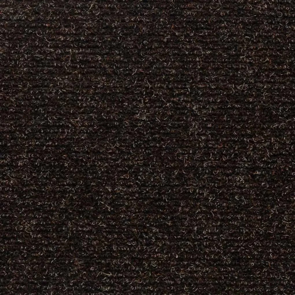 Schodové rohože samolepicí 15 ks 76 x 20 cm tmavě hnědé obdélníkové 326931
