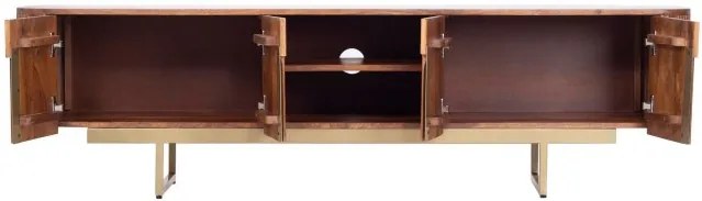BIZZOTTO dřevěný TV stolek VILAS hnědý 180x40 cm 0746970