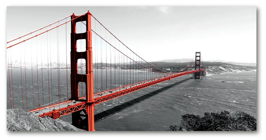 Wallmuralia Foto obraz akrylové sklo Most San Francisco 140x70 cm