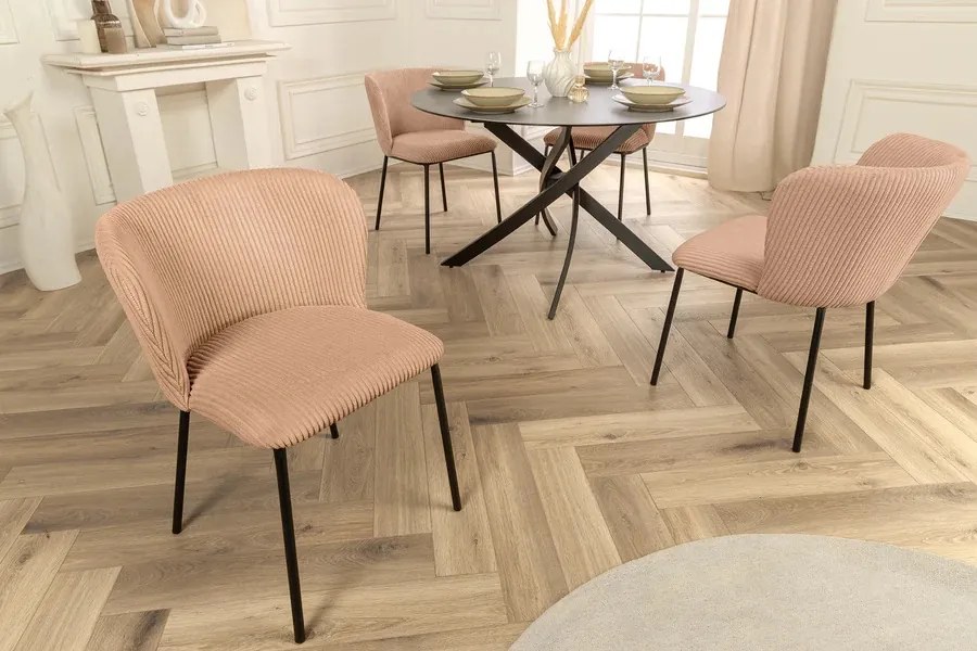 Designová jídelní židle Bayram růžová